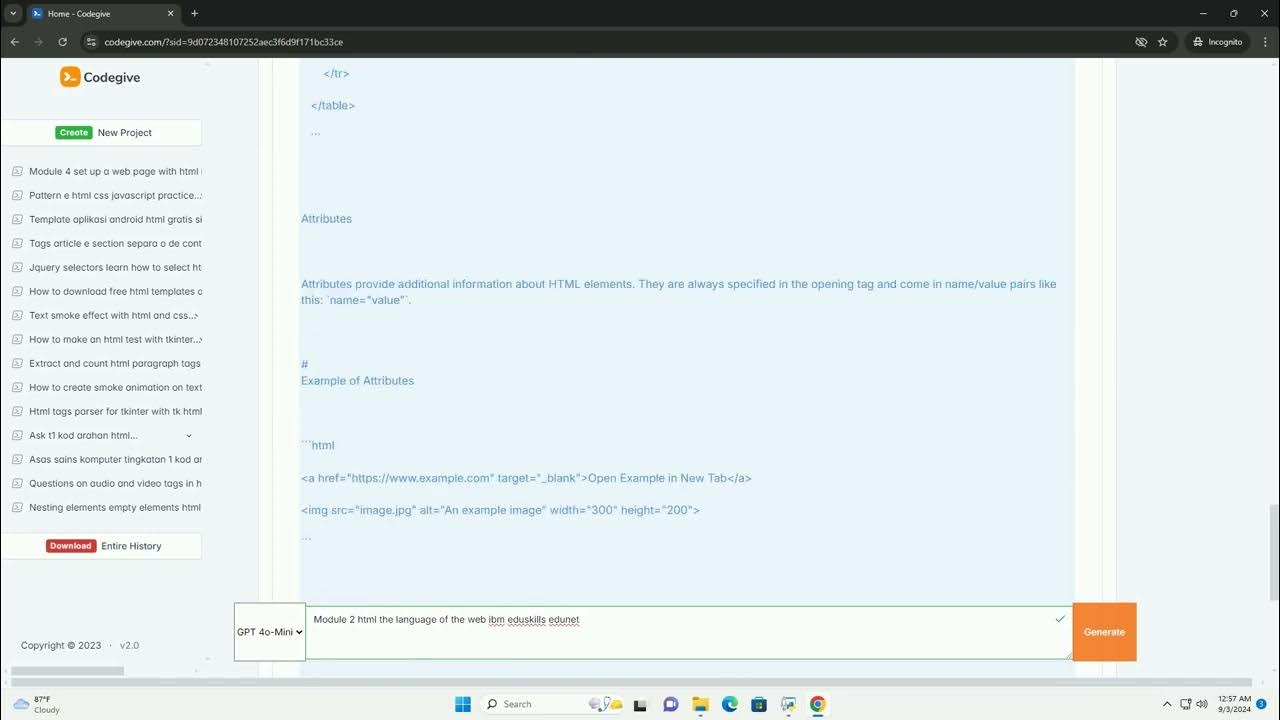 Module 2 html the language of the web ibm eduskills edunet - YouTube