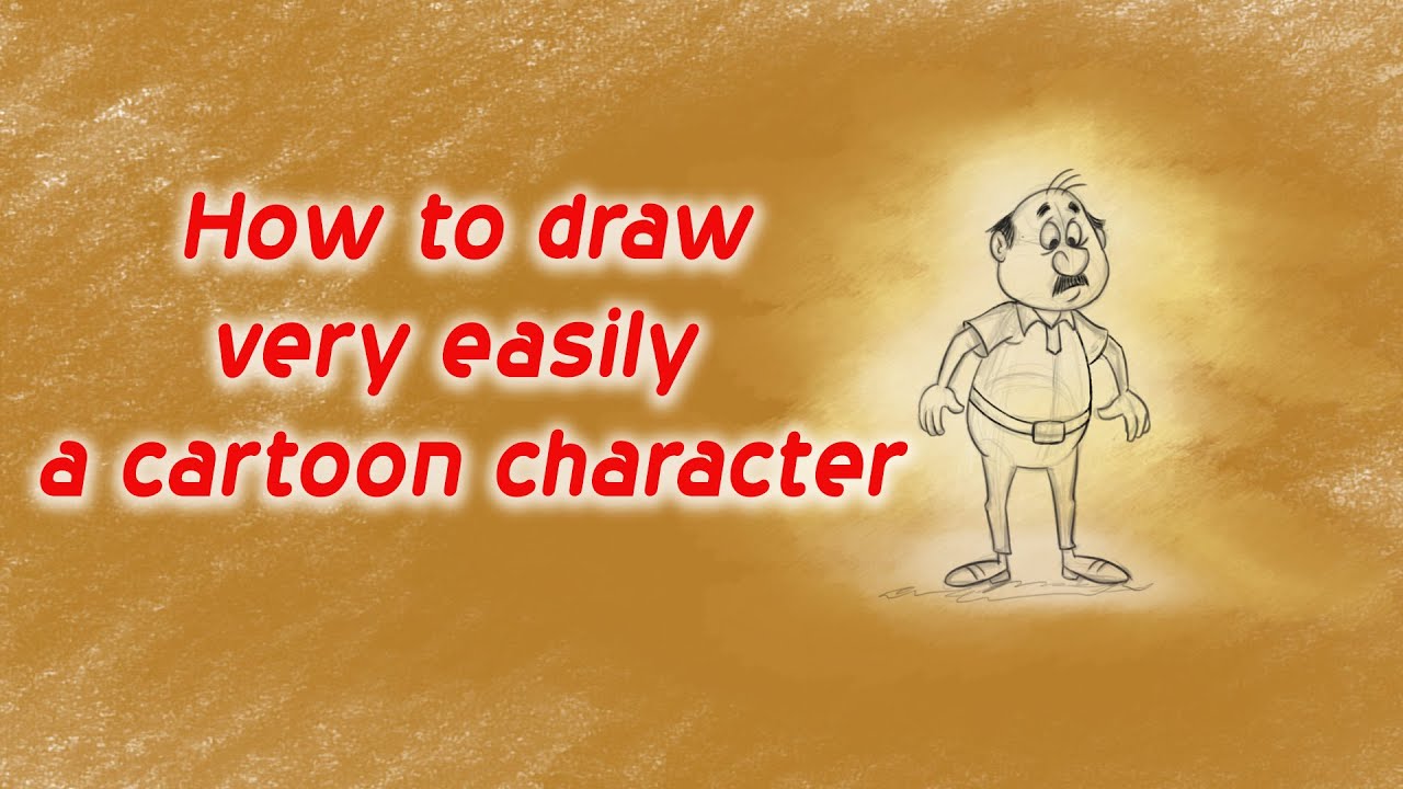 How to draw very easily a cartoon character digital painting in Adobe ...