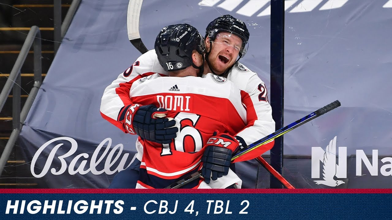 Game Highlights: CBJ 4, TBL 2 (4/6/21) - YouTube