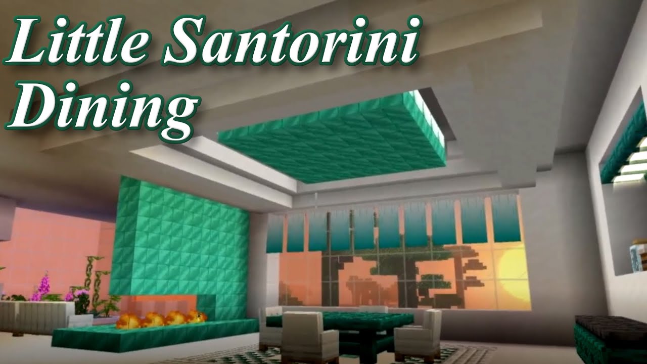 Building My DREAM Santorini Part 12 in Minecraft! Dining room - YouTube