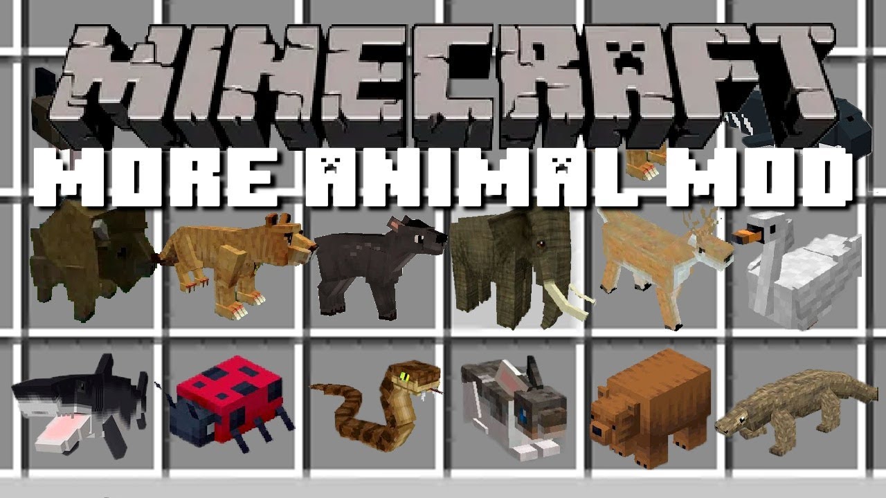 Minecraft BREED AND TAME ZOO ANIMAL MOBS MOD / DANGEROUS SHARK AND ...