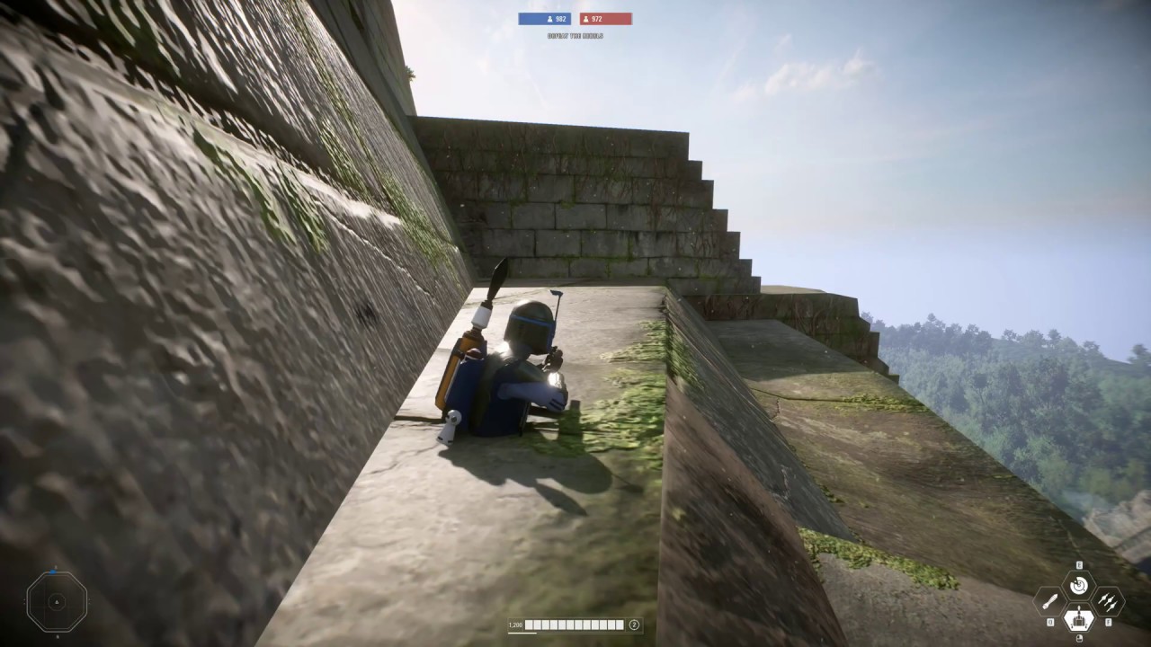 The highest point in the the game: Top of the pyramid on Yavin IV - YouTube