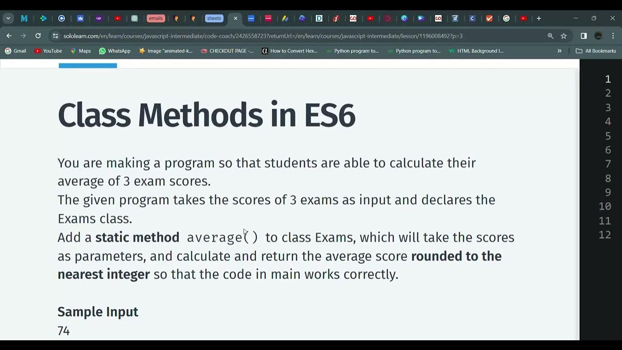31 Es6 Classes Javascript Intermediate Sololearn Youtube