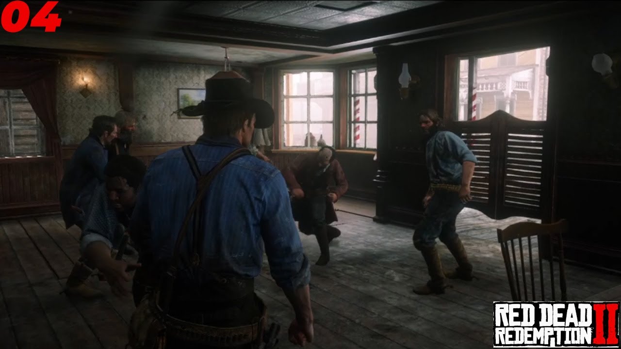 "Saloon Fight"- Red Dead Redemption 2*No Commentary*First time playing ...
