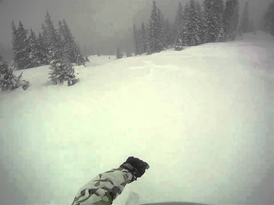 North bowl full of powder at keystone colorado - YouTube