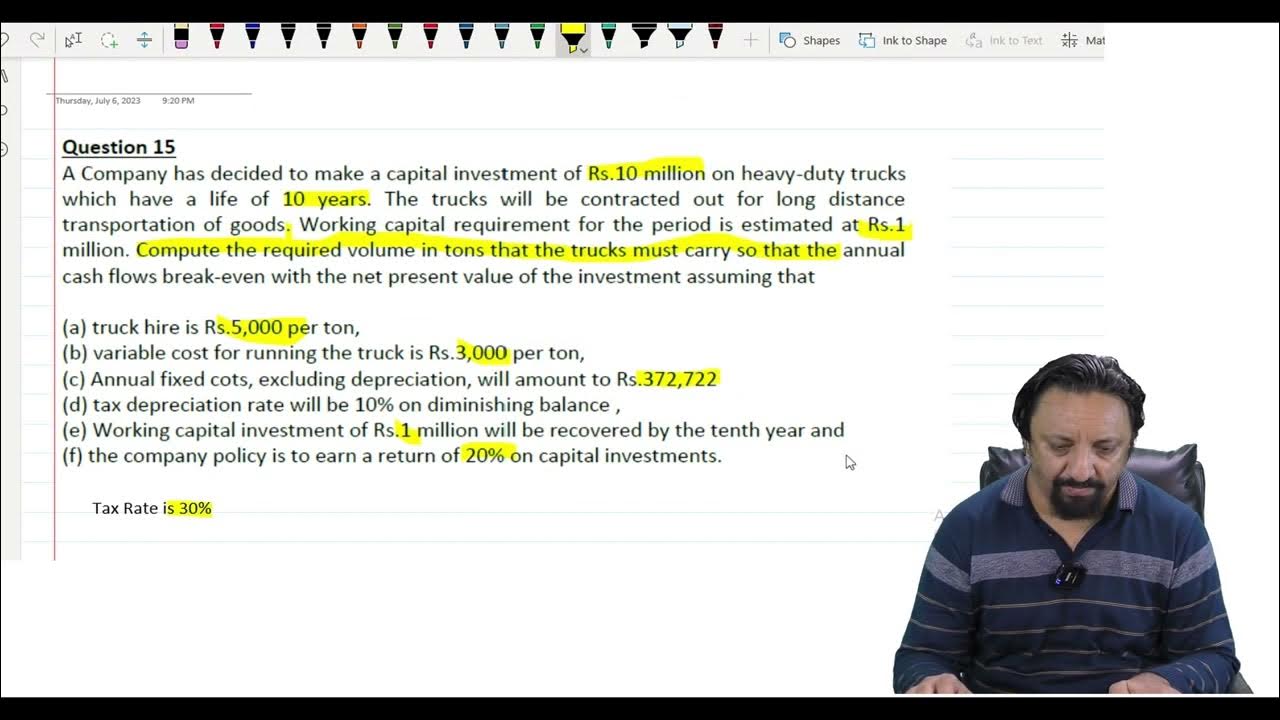 CFAP-4 BFD Lecture 7 Part-3 Past Paper on Minimum demand for financial viability Dec'23 & June ...