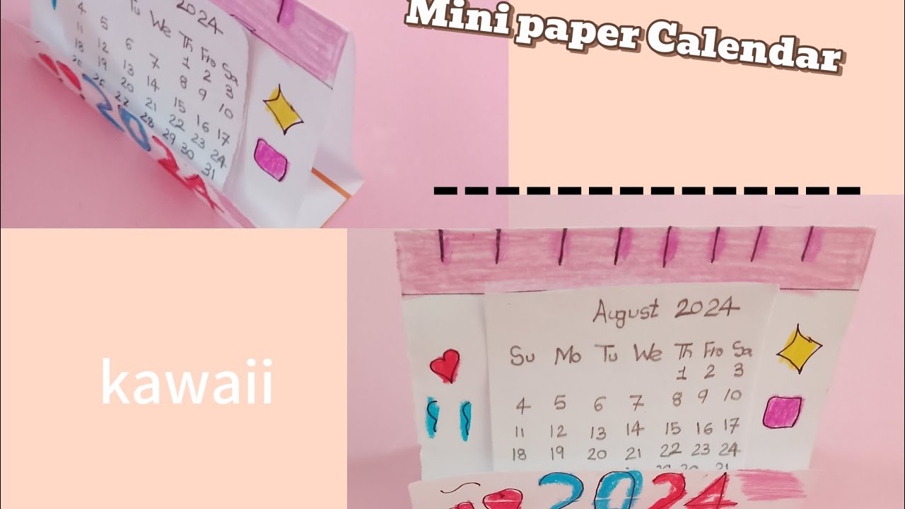 [Paperdiy] How to make a paper Calendar tutorial 🗓️ // 紙のカレンダーの作り方 ...