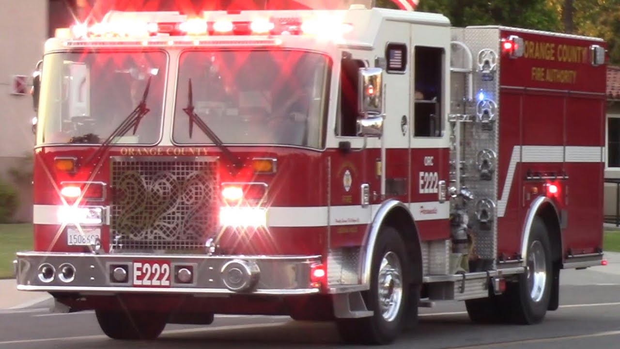 *SCREAMING* OCFA Engine 222 responding - YouTube