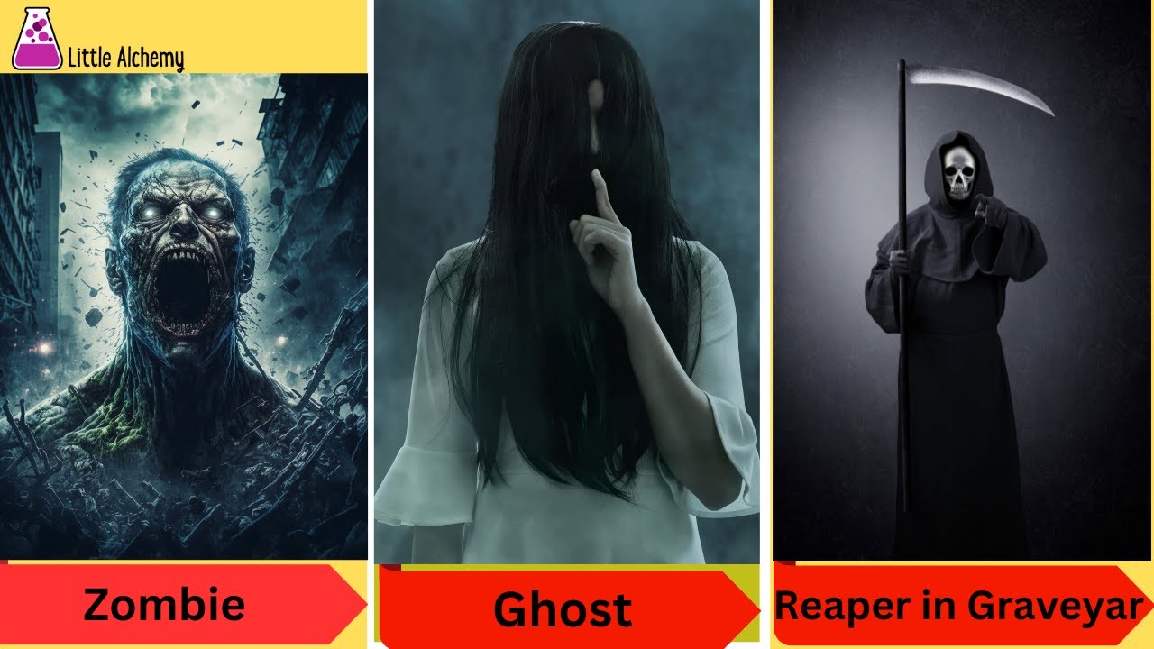 Zombie | Ghost | Grim Reaper Graveyard | Little Alchemy Cheats |Hints #littlealchemy #skibidi # ...