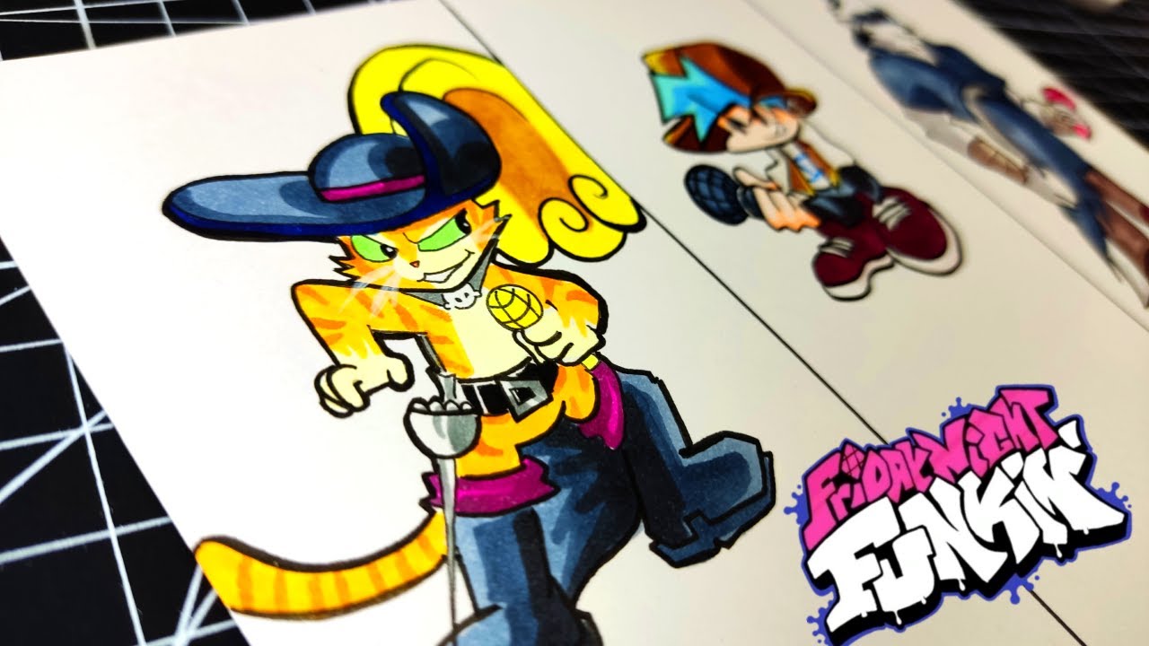 DIBUJO Friday Night Funkin' VS GATO CON BOTAS (FNF Mod) / Vs puss in ...