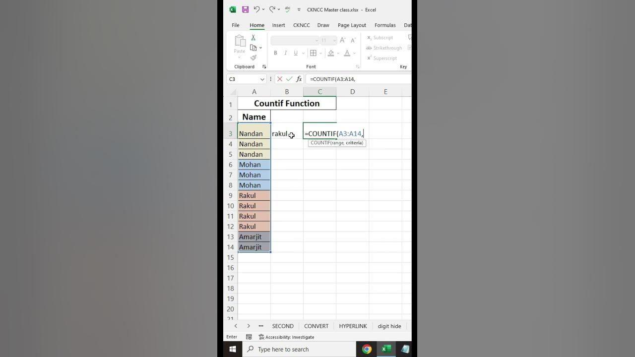 Countiffunctionexceltipsexcel Exceltutorial Exceltips Tipsandtricks Shorts Ytshorts