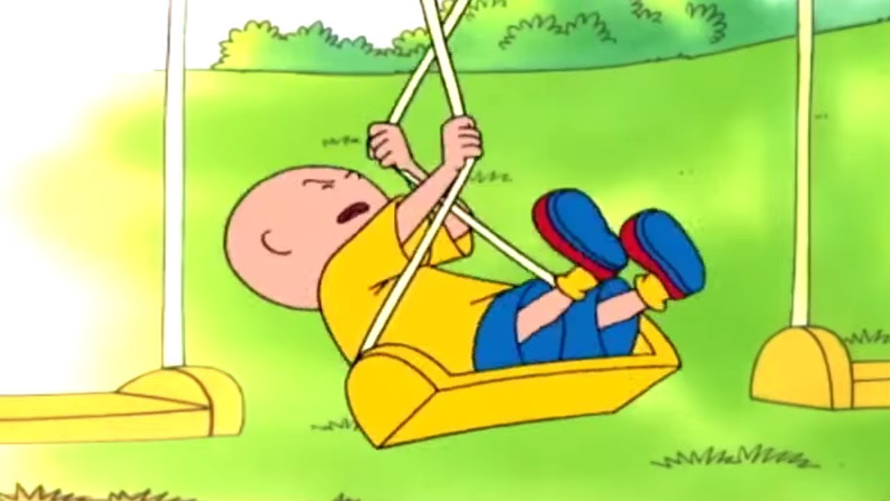 Caillou Falls Off Swing | Caillou Cartoon - YouTube