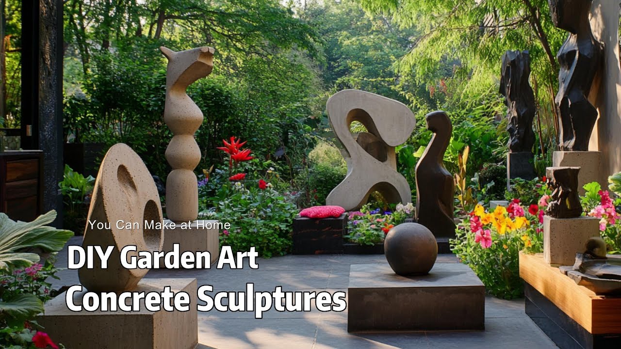 DIY Garden Art: Easy Concrete Sculptures You Can Make at Home - YouTube
