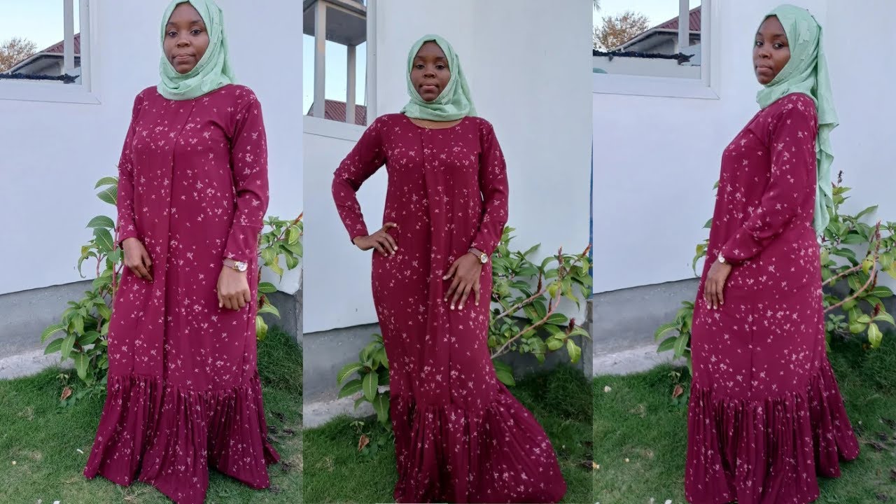 JINSI YA KUKATA NA KUSHONA GAUNI LA LINDA BOX MBELE NA LINDA ZA KUPANGA ...