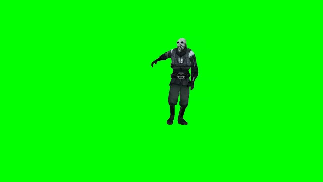 Half-Life 2 metro cop opens doors - HD chroma key footage - YouTube
