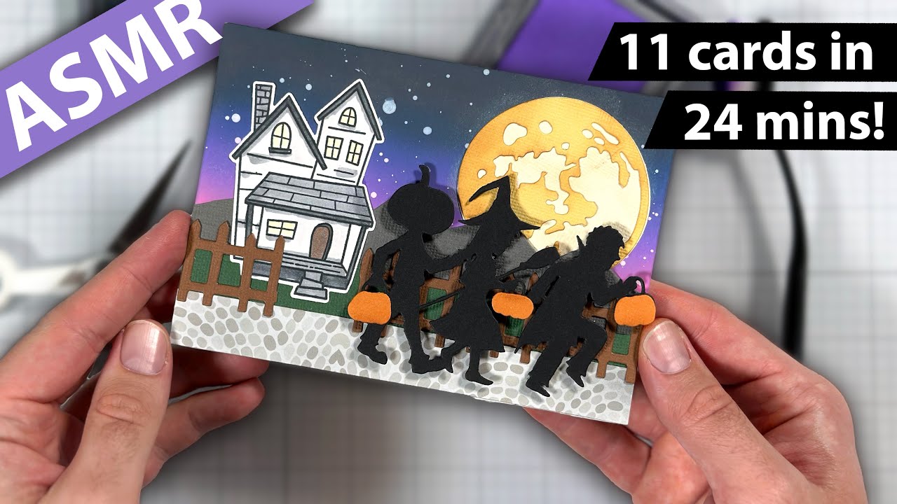 Literally just a guy making halloween cards for 24 mins - YouTube