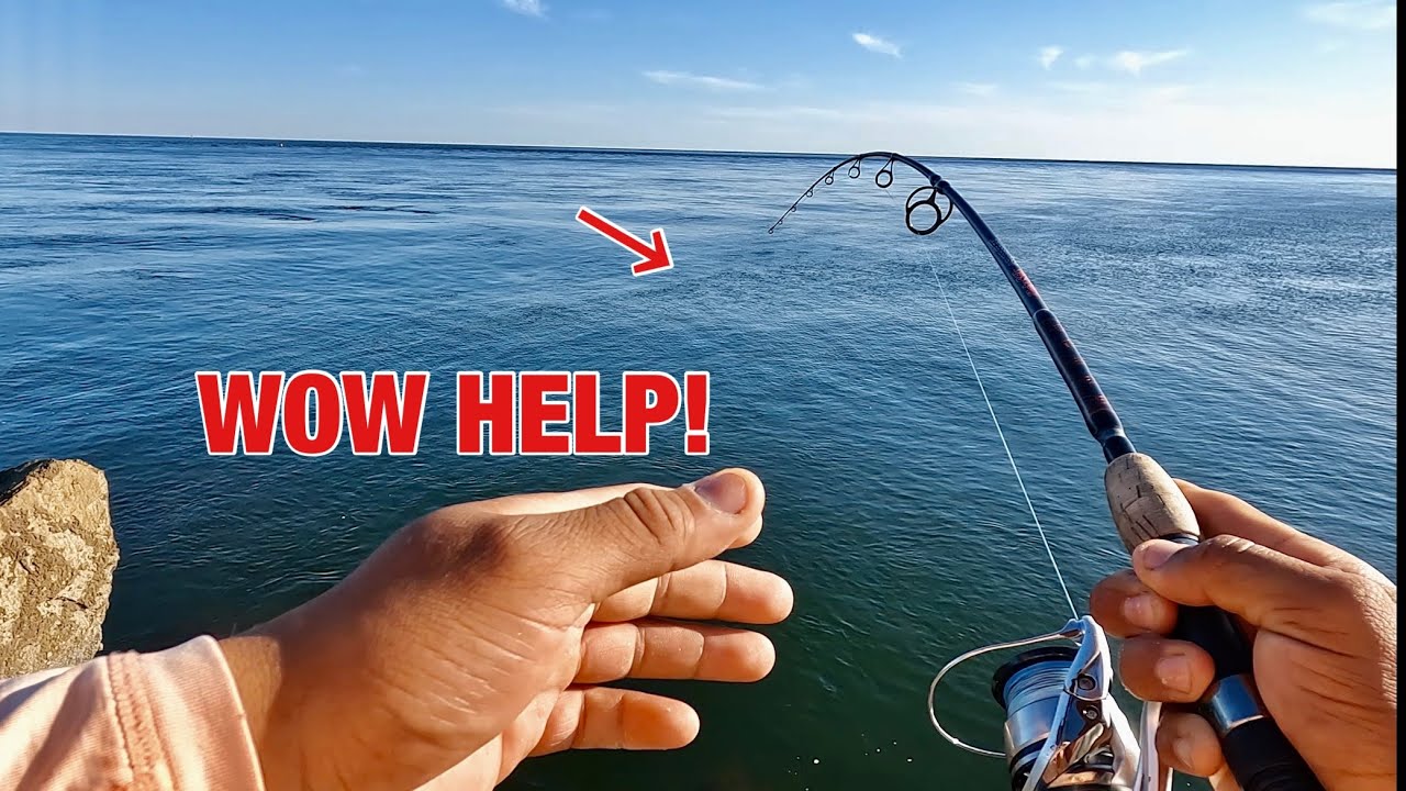 FISH HIT SO HARD I ALMOST LOST MY ROD TO IT! - YouTube