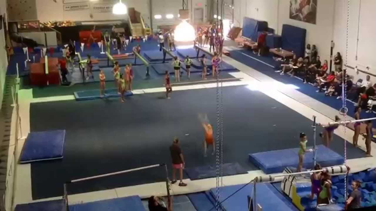 Floor double back tuck position - YouTube