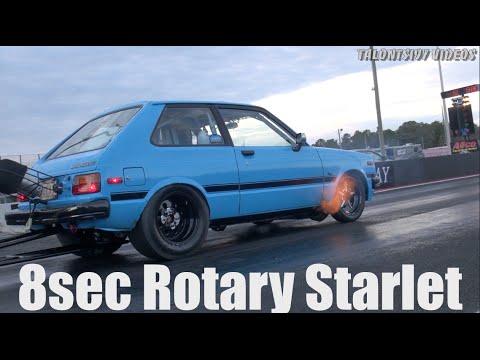 Big Turbo 13B Starlet rips off mid 8s at IFO! - YouTube