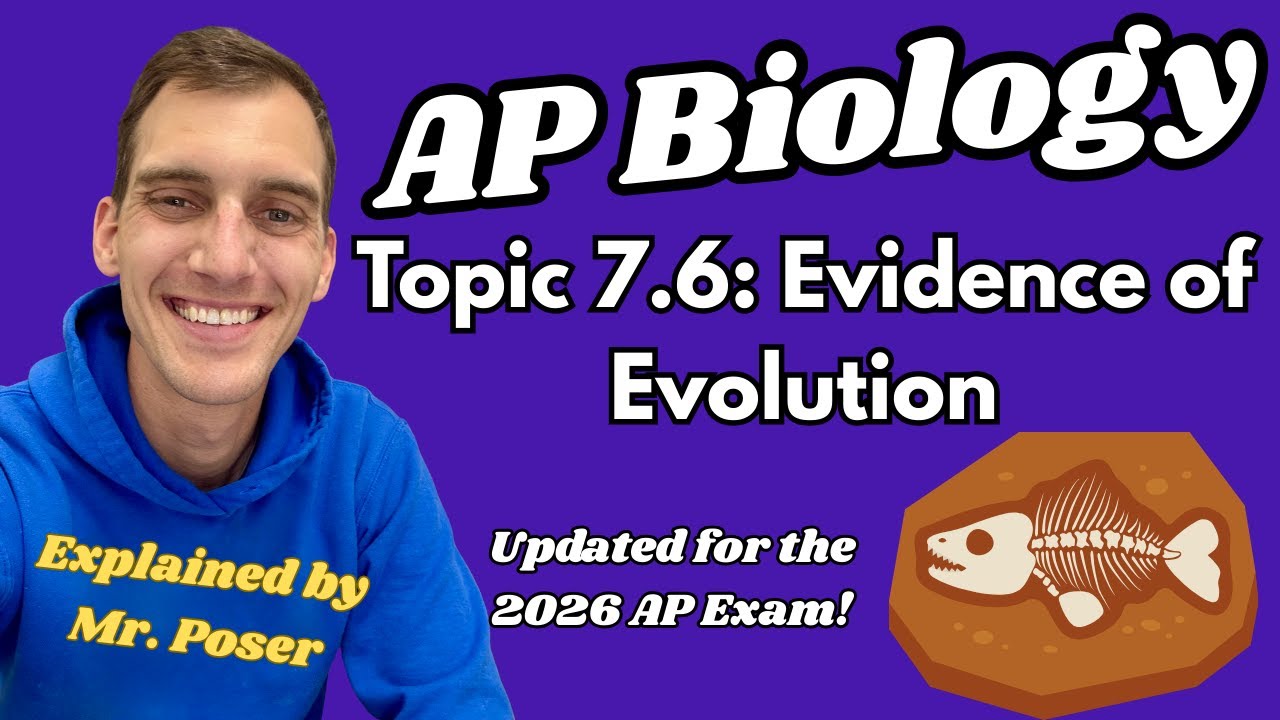7.6 Evidence of Evolution - AP Biology (Updated 2025-2026) - YouTube