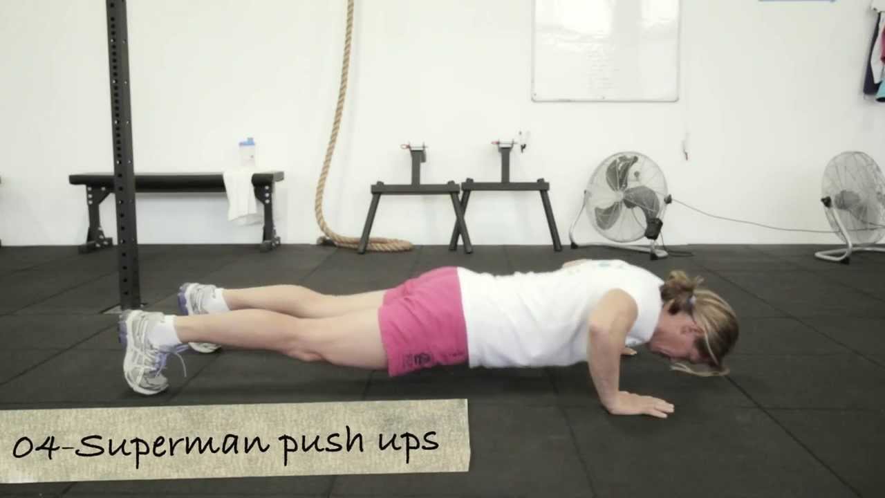 Team SCA work out : Superman push ups - YouTube