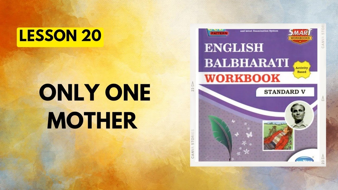Std 5|Lesson 20|Only one mother|English Workbook Question Answers ...