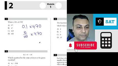 Digital SAT Math Practice Test 1 Module 1 (solutions with full ...