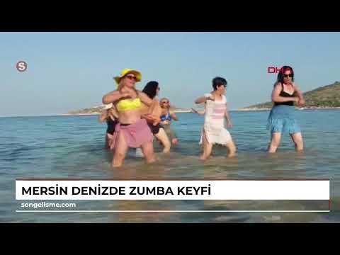 MERSİN Denizde zumba keyfi
