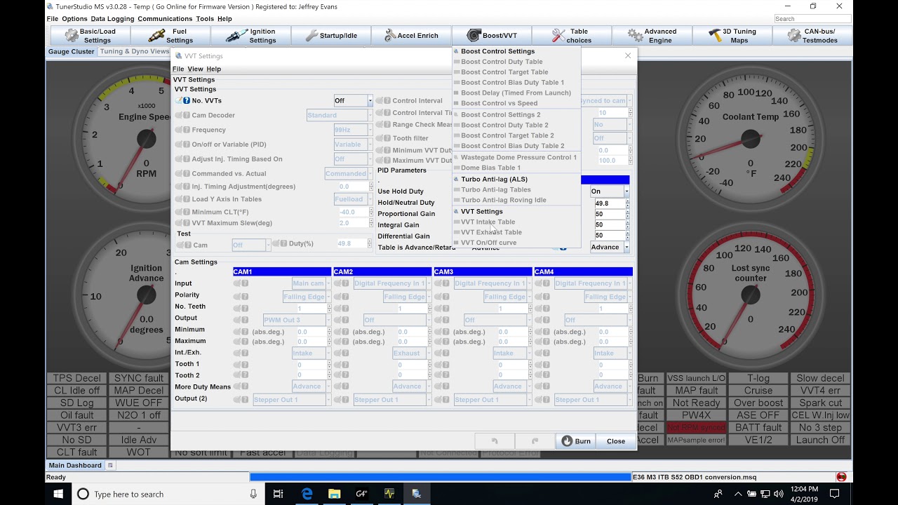 Megasquirt: MS3 Firmware VVT Control | Evans Performance Academy - YouTube
