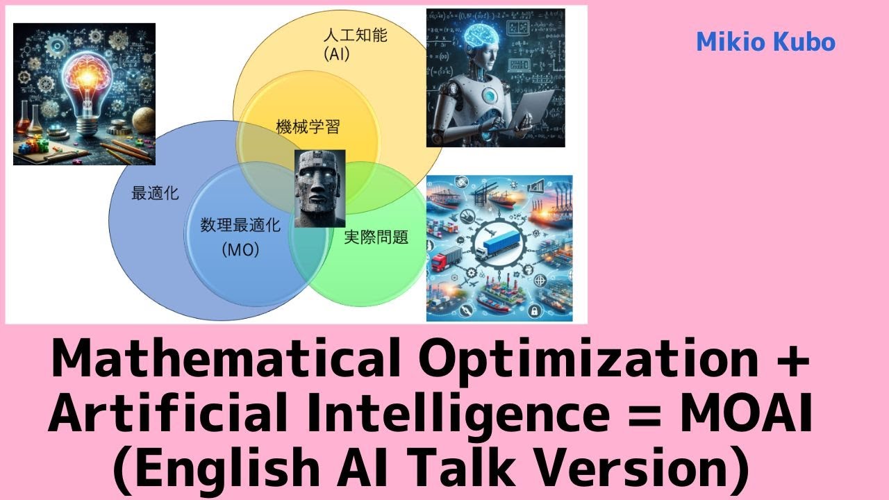 Mathematical Optimization + Artificial Intelligence = MOAI (English AI Talk Version) - YouTube