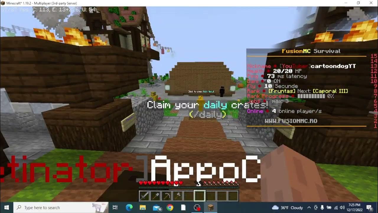 NOUL SERVER DE MINECRAFT 1.7-1.19 (IP si toate info in descriere) - YouTube