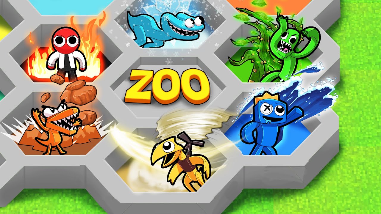 RAINBOW FRIENDS ELEMENTAL ZOO! (Water, Earth, Ice) - YouTube