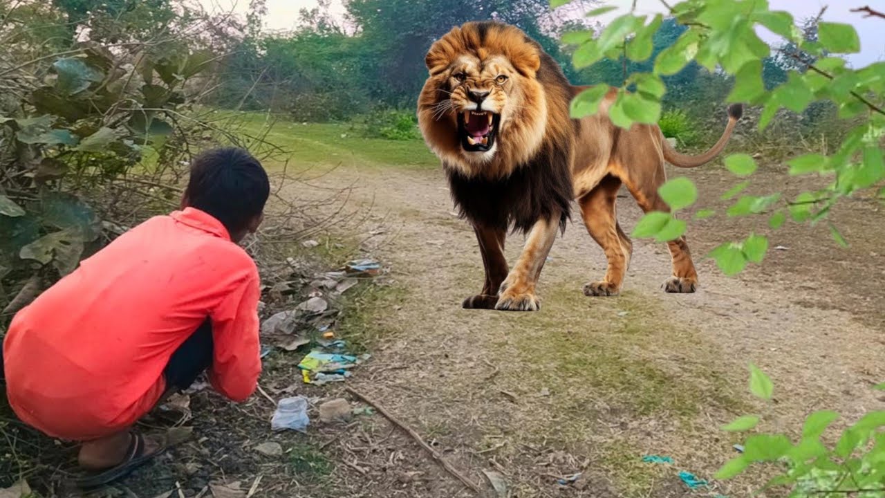 A village boy was attacked by a lion - YouTube