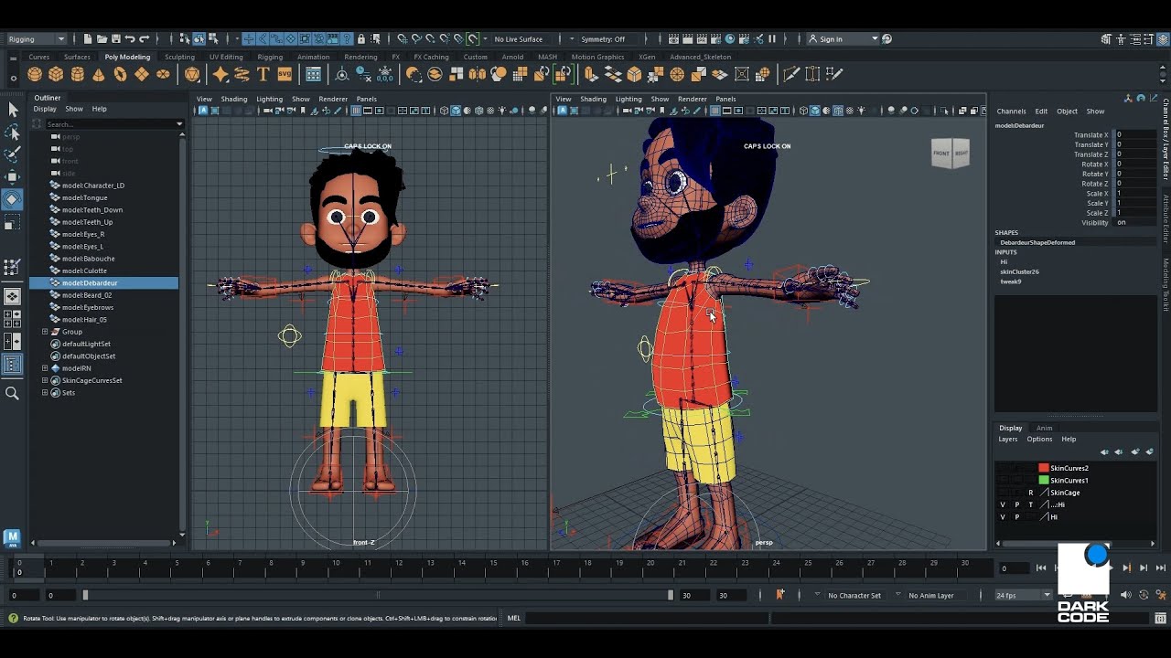 POC Character Rigging Process | DARK CODE - YouTube