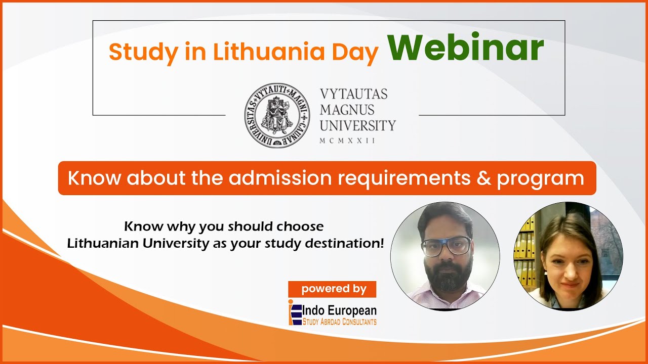 Study in Lithuania Day Webinar | Vytautas Magnus University (VMU) | Why ...