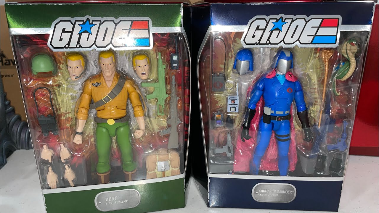 Raw Unboxing of Super 7 G. I. Joe Ultimates Cobra Commander and Duke ...