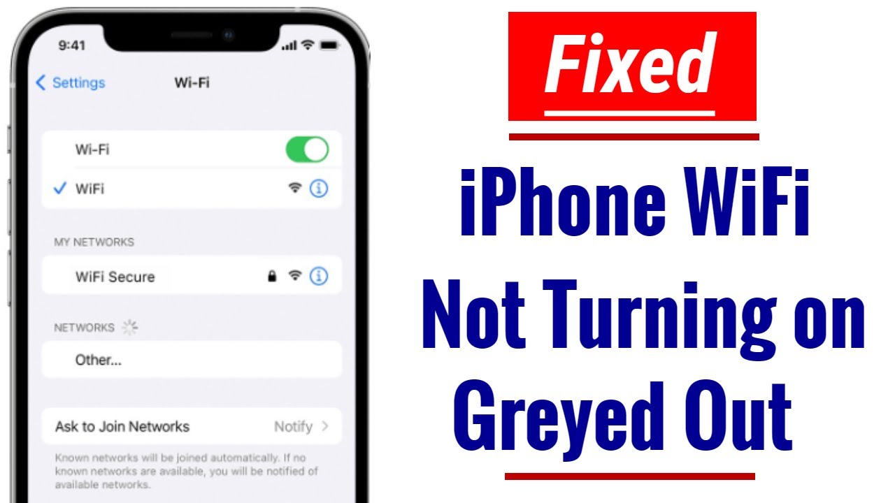 How to Fix WiFi Icon Grayed Out on iPhone [iOS 16.5.1] | iPhone Wi-Fi ...