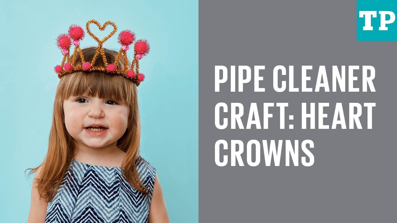 Heart crowns: Pipe cleaner craft - YouTube
