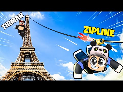 EN YÜKSEĞE TIRMANDIM ve ZIPLINE İLE AŞAĞIYA UÇTUM! 😱 - Roblox