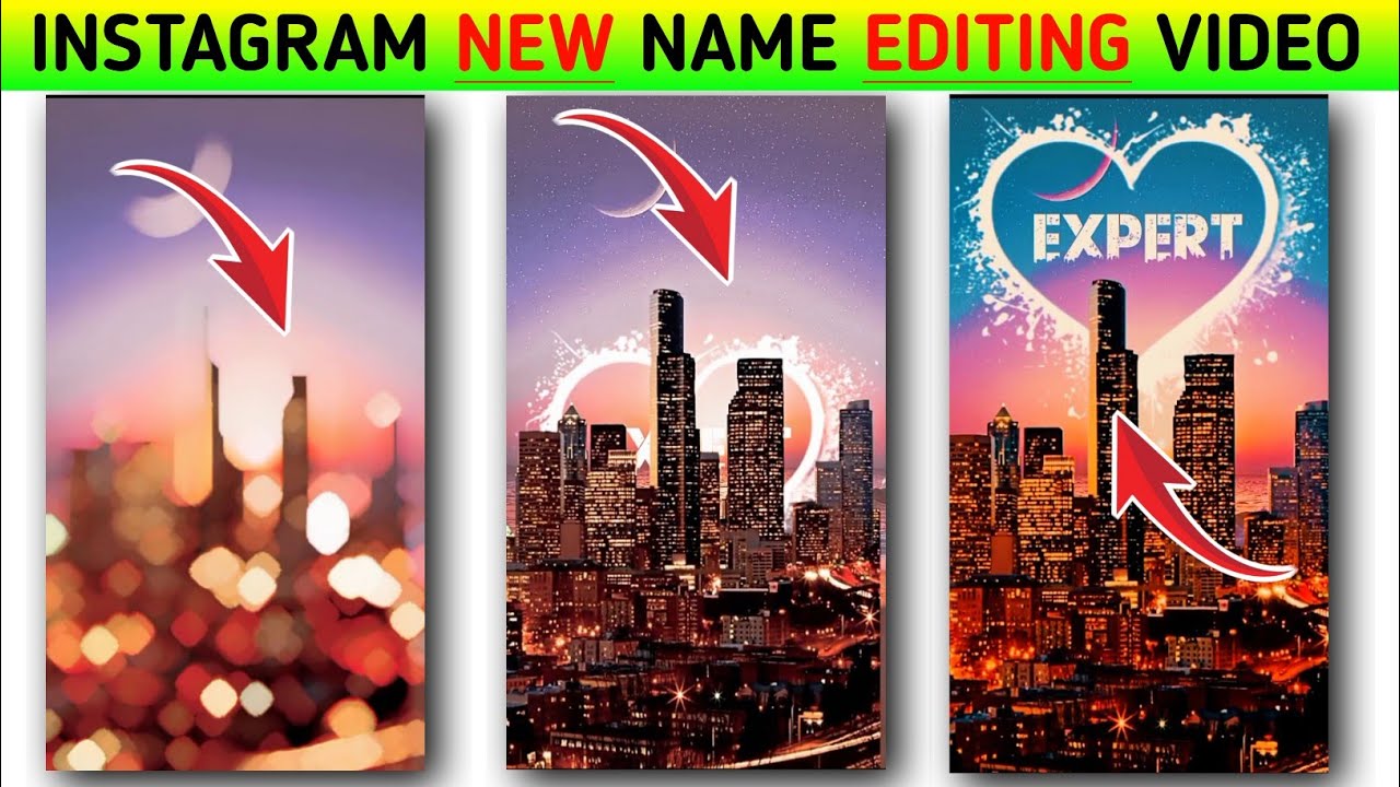 InstagramTrending Building Heart video Editing | Name video Editing 100 ...