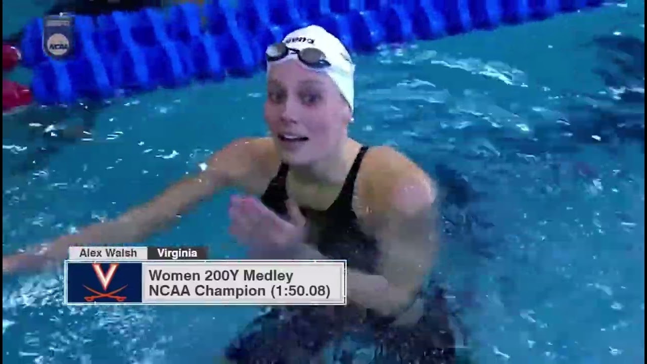 NCAA WOMEN'S SWIMMING : ALEX WALSH (VIRGINIA) BREAKS NCAA AND AMERICAN ...