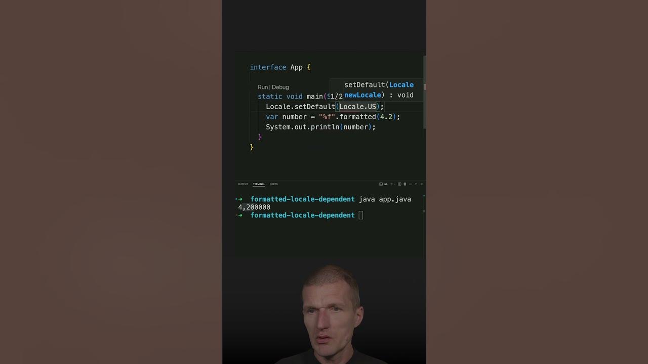 Caution With Locale-Dependent Number Formatting #java #shorts #coding #airhacks - YouTube