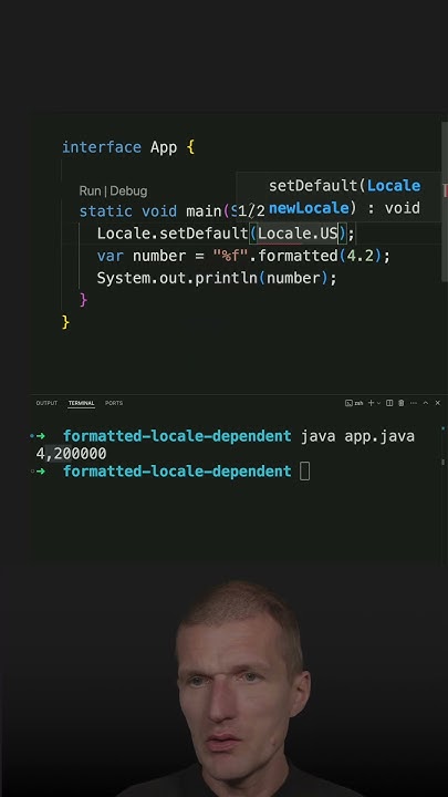 Caution With Locale-Dependent Number Formatting #java #shorts #coding #airhacks - YouTube