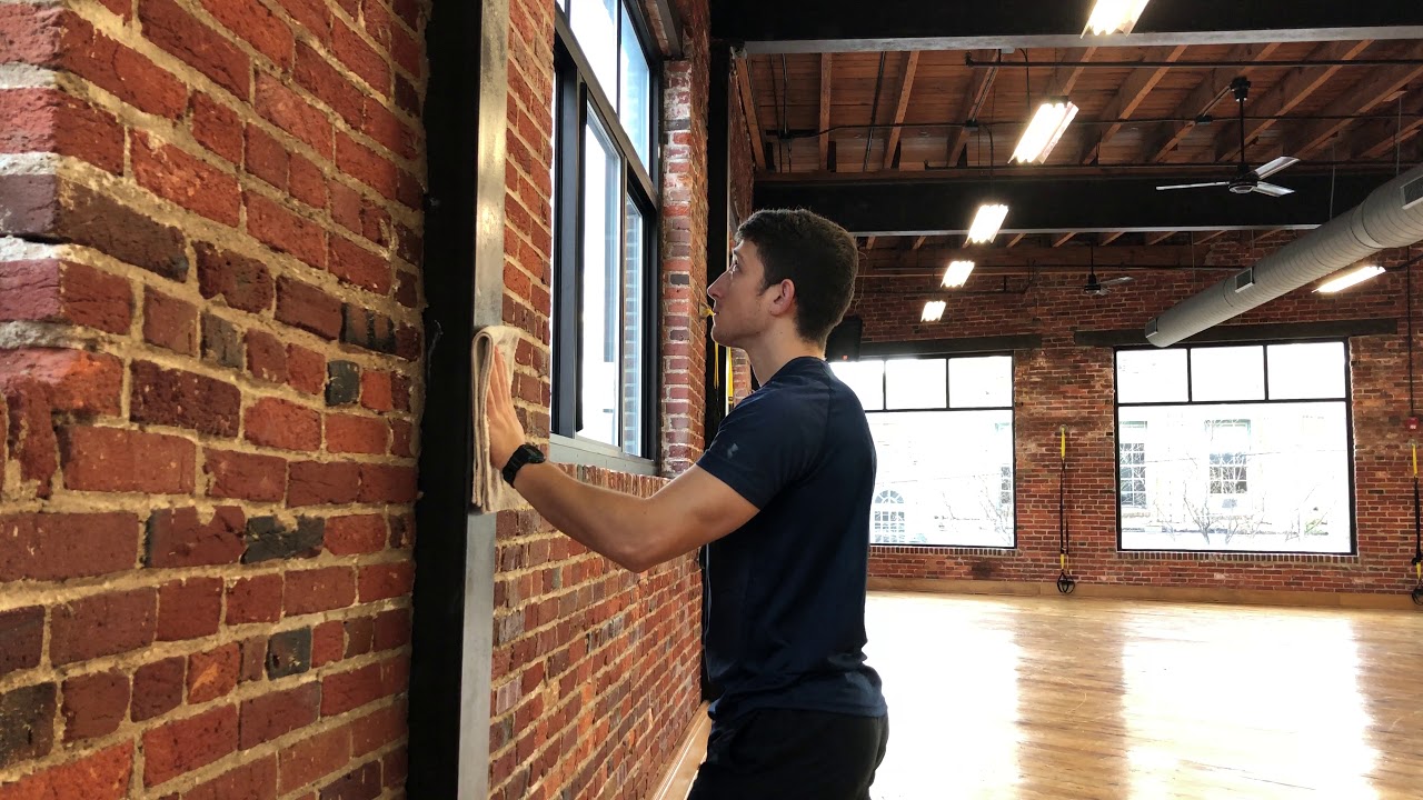 Towel Slide On Wall (shoulder flexion) - YouTube