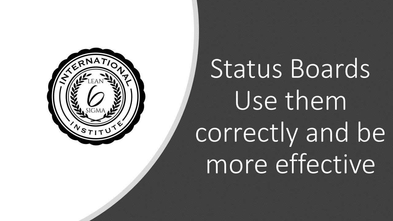 Status Boards - Use them correctly!! - YouTube