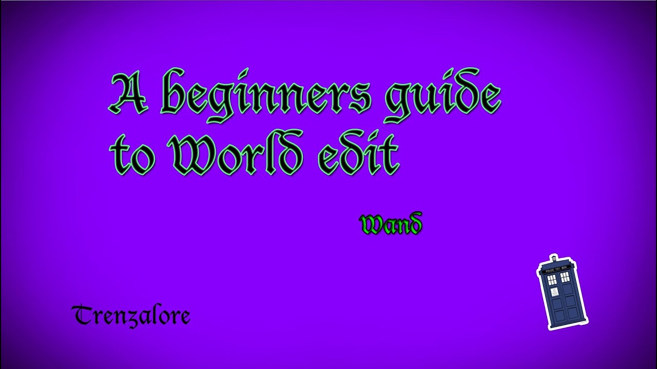 A beginners guide to World Edit - Wand - YouTube