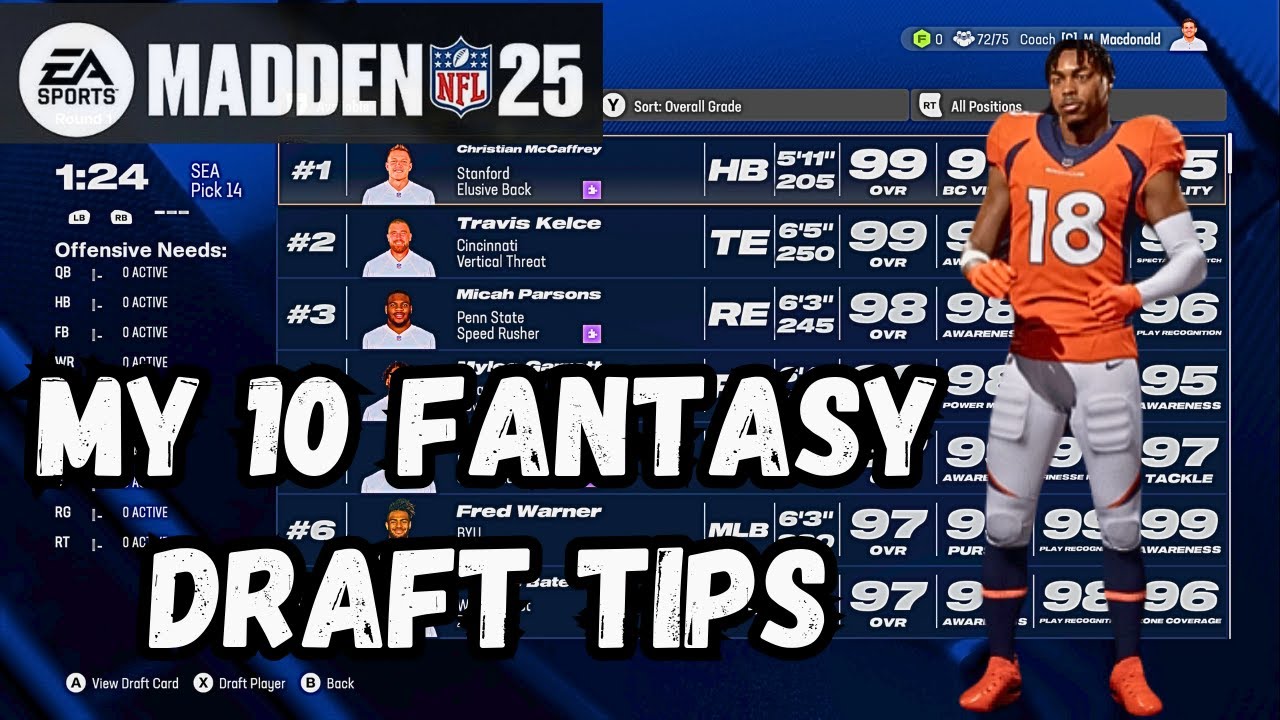 THE ULTIMATE MADDEN 25 FANTASY DRAFT GUIDE - YouTube