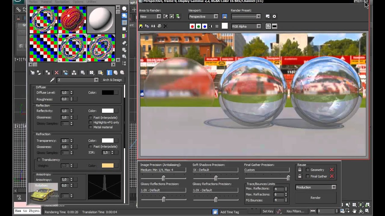 material Arch Design - Refraction, Translucency e Anisotropy (mental ...