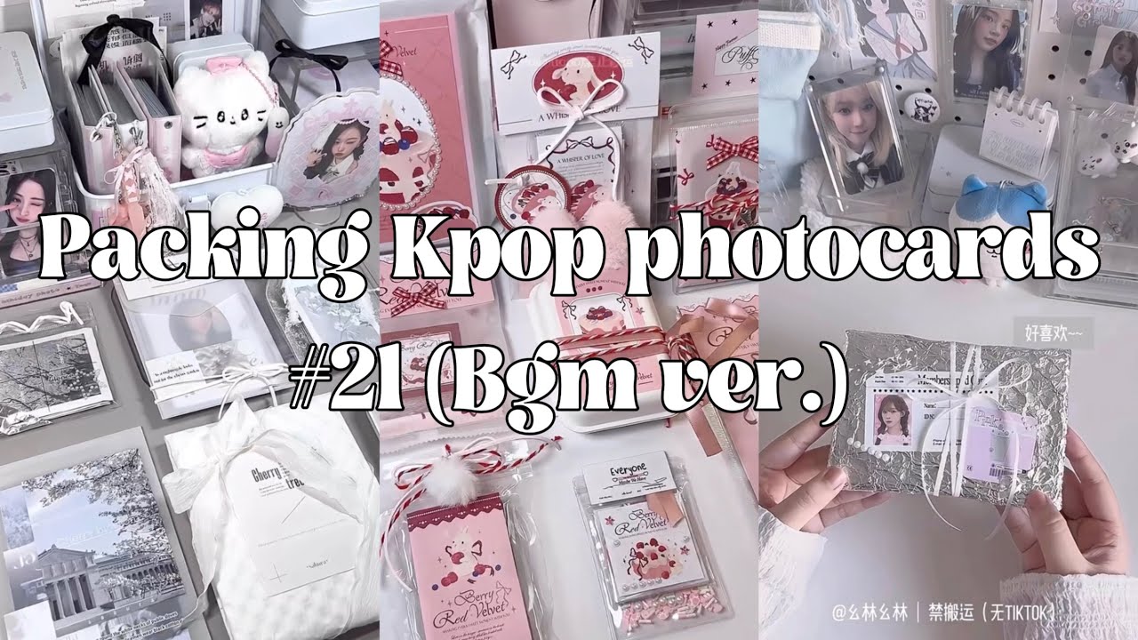 Packing Kpop photocards #21 (Bgm ver.) - YouTube