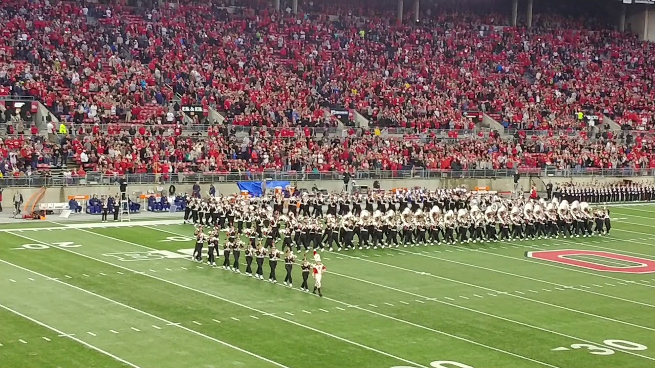 The Ohio State Marching Band - Script Ohio - YouTube